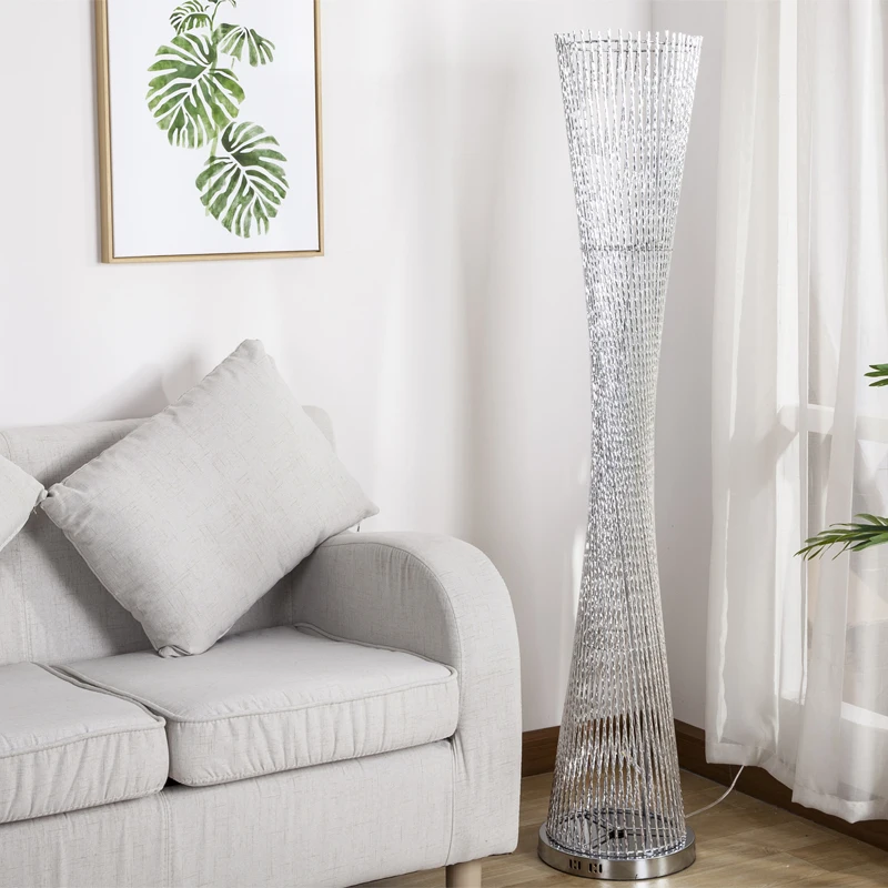 Modern LED Standing Lamp - Aluminum Tower for Living Room