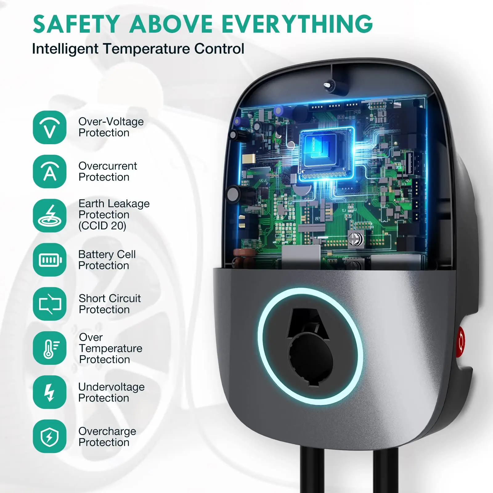 Ce Certificated V2h Electric Car Home Wallbox 22kw Public Mobile Phone ...