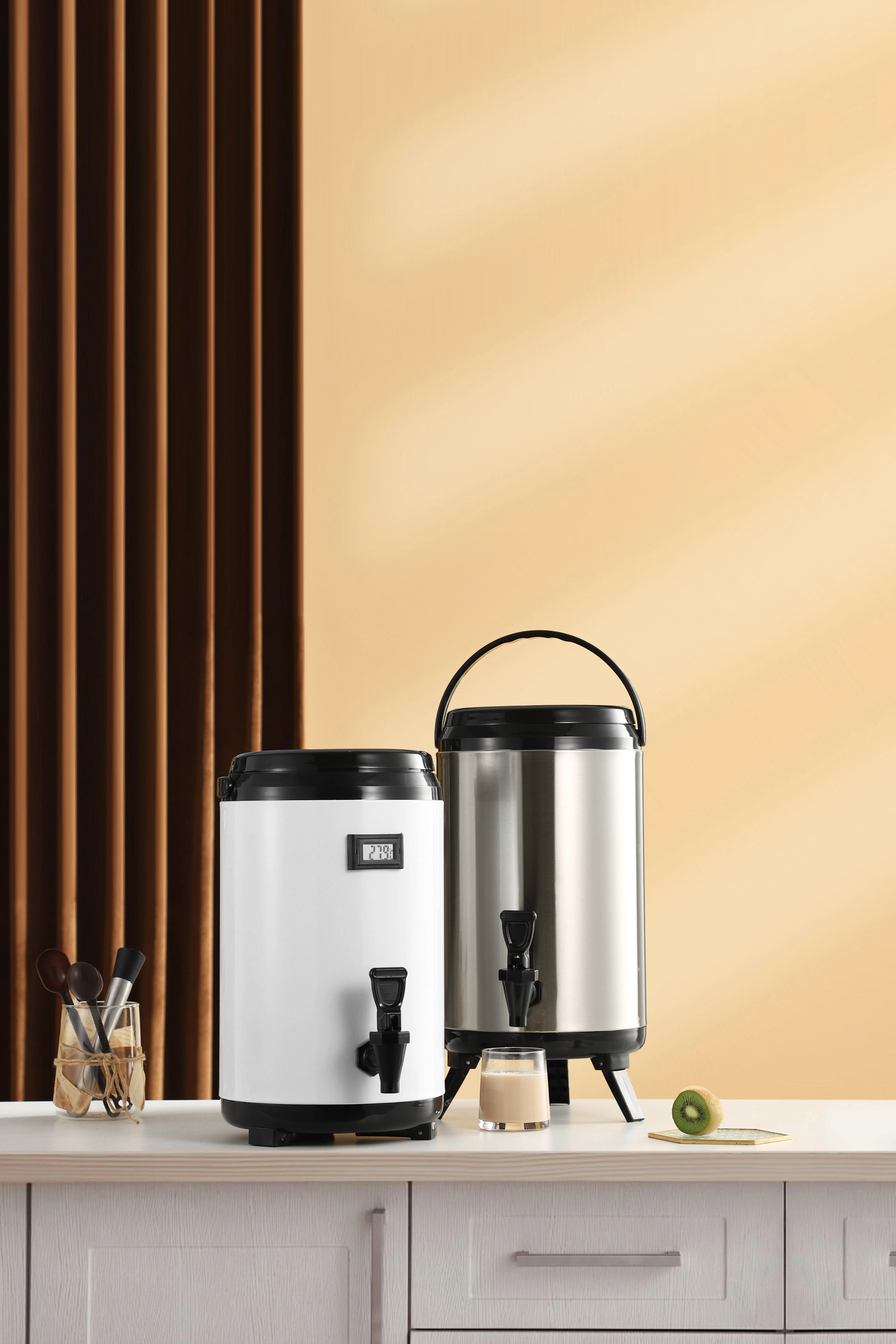 New Integrated Design 304 Stainless Steel Milk Tea Insulation Barrel ...