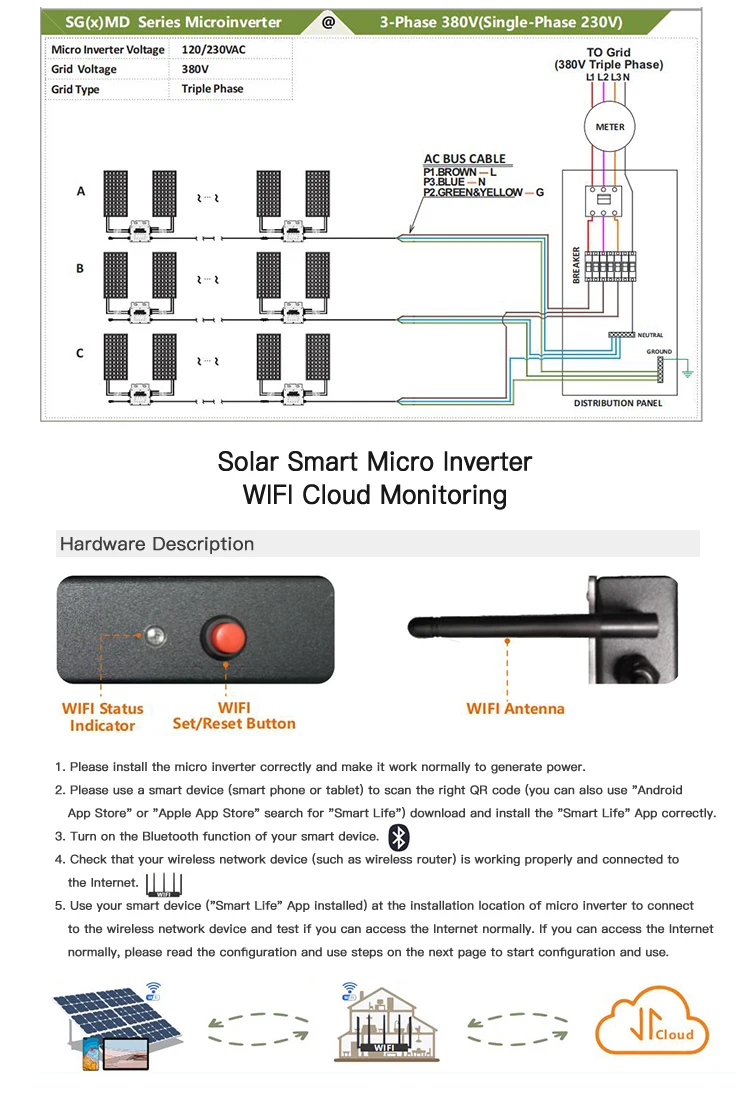 Micro Inverters On Grid Inverter Micro Invert 1000 Watt - Buy Inverter ...