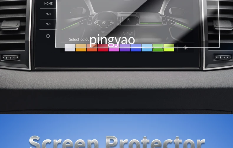 Car Stickers Carplay Dash Digital Screen Protector Guard Tempered Glass ...