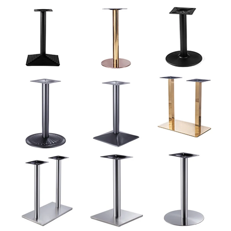 WEKIS Strong Pedestal Black Wrought Iron Cast Irontulip Dining Table ...