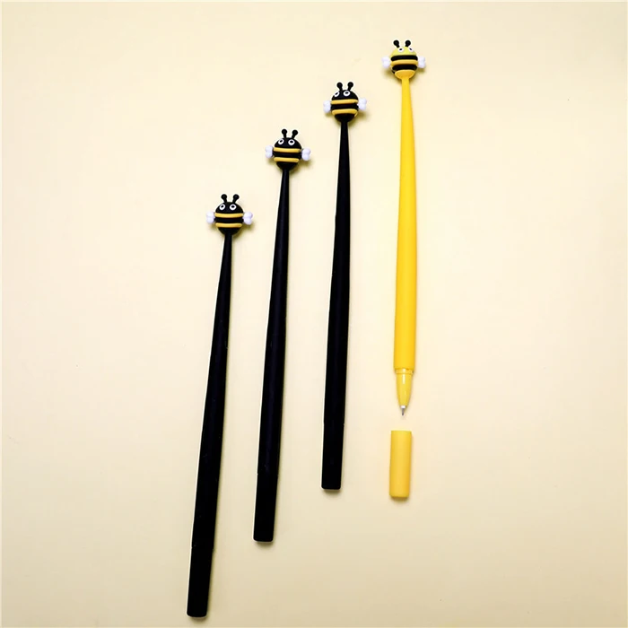 Cartoon Cute Bee Rubber Ink Signature Gel Pens for Kids