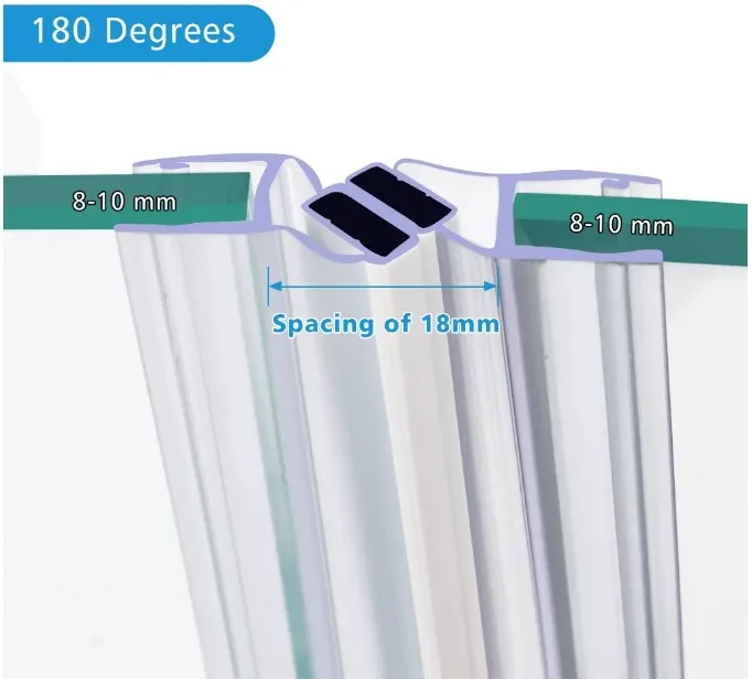 Weather Stripping Flexible Clear Shower Room Plastic Door Bottom ...