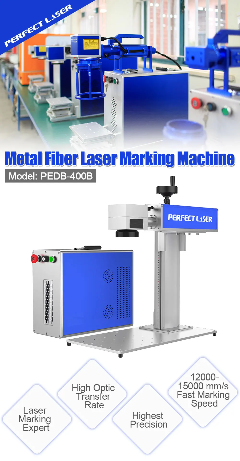 Animal Cattle Ear Tag Printer - 20W Laser Fiber Marking Machine