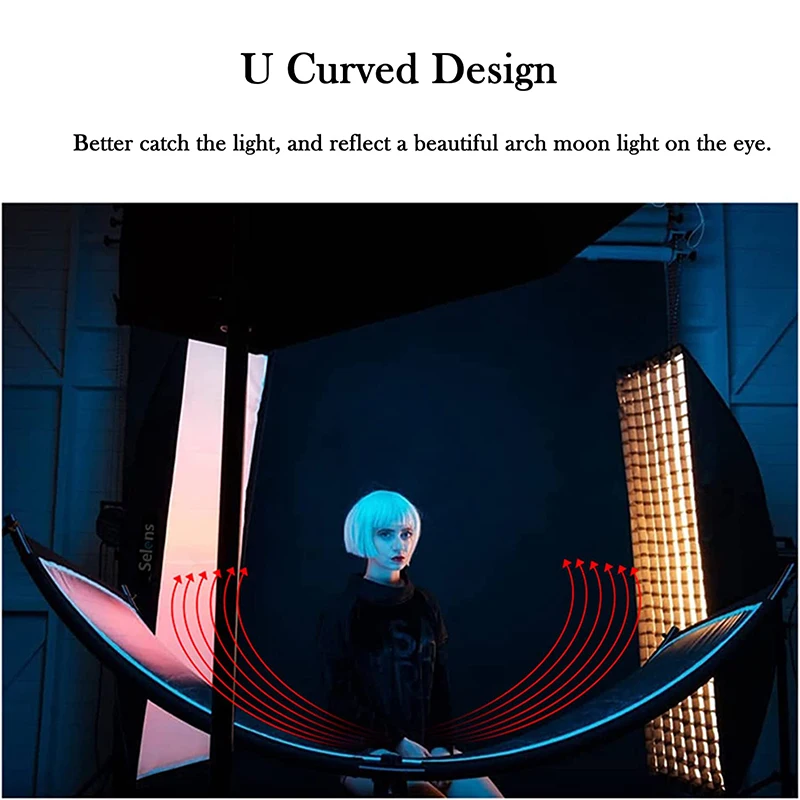 U Shaped Photography Reflector - 5 in 1 Reflective Cloth