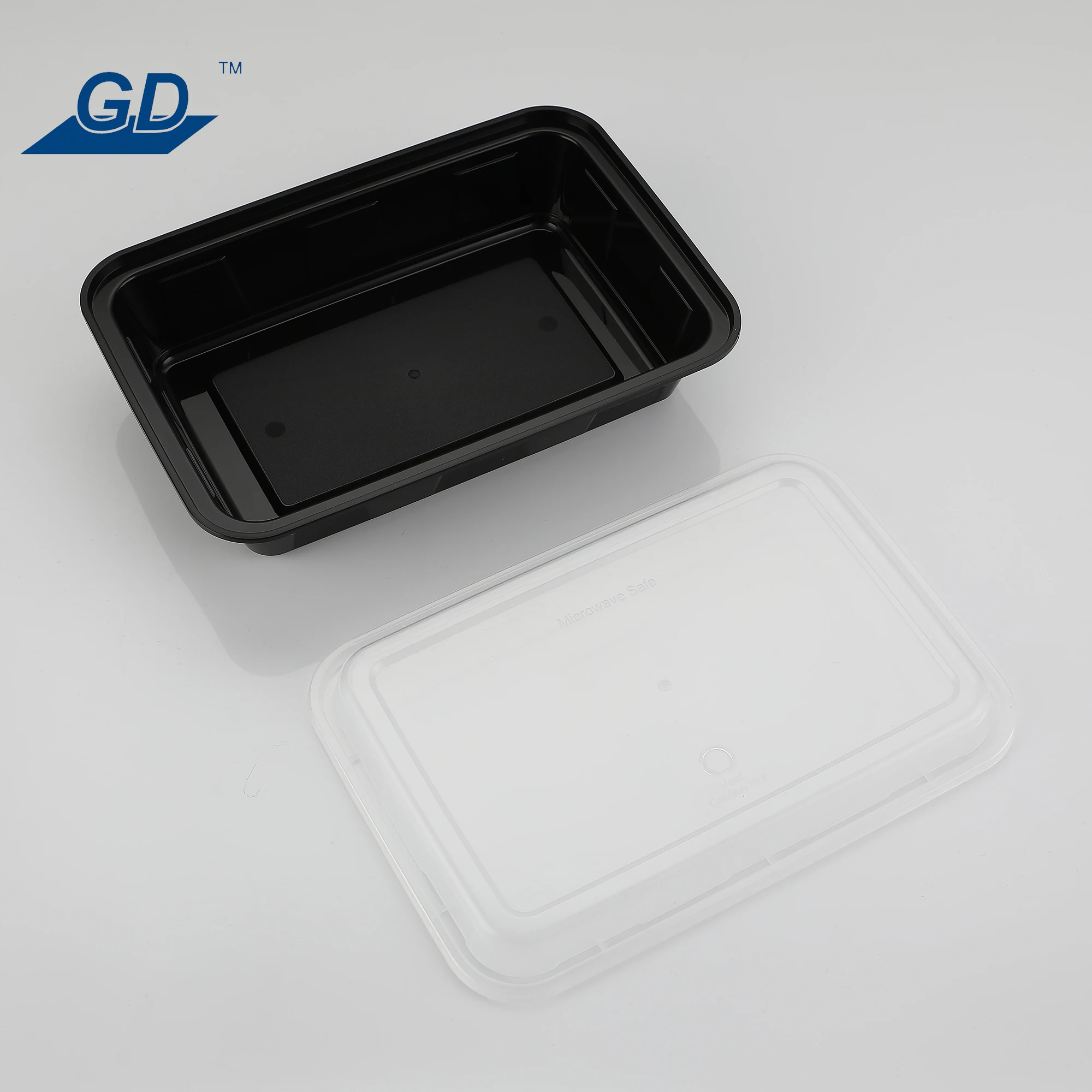 Disposable Plastic Food Container Microwave Square Food Lunch Box With ...