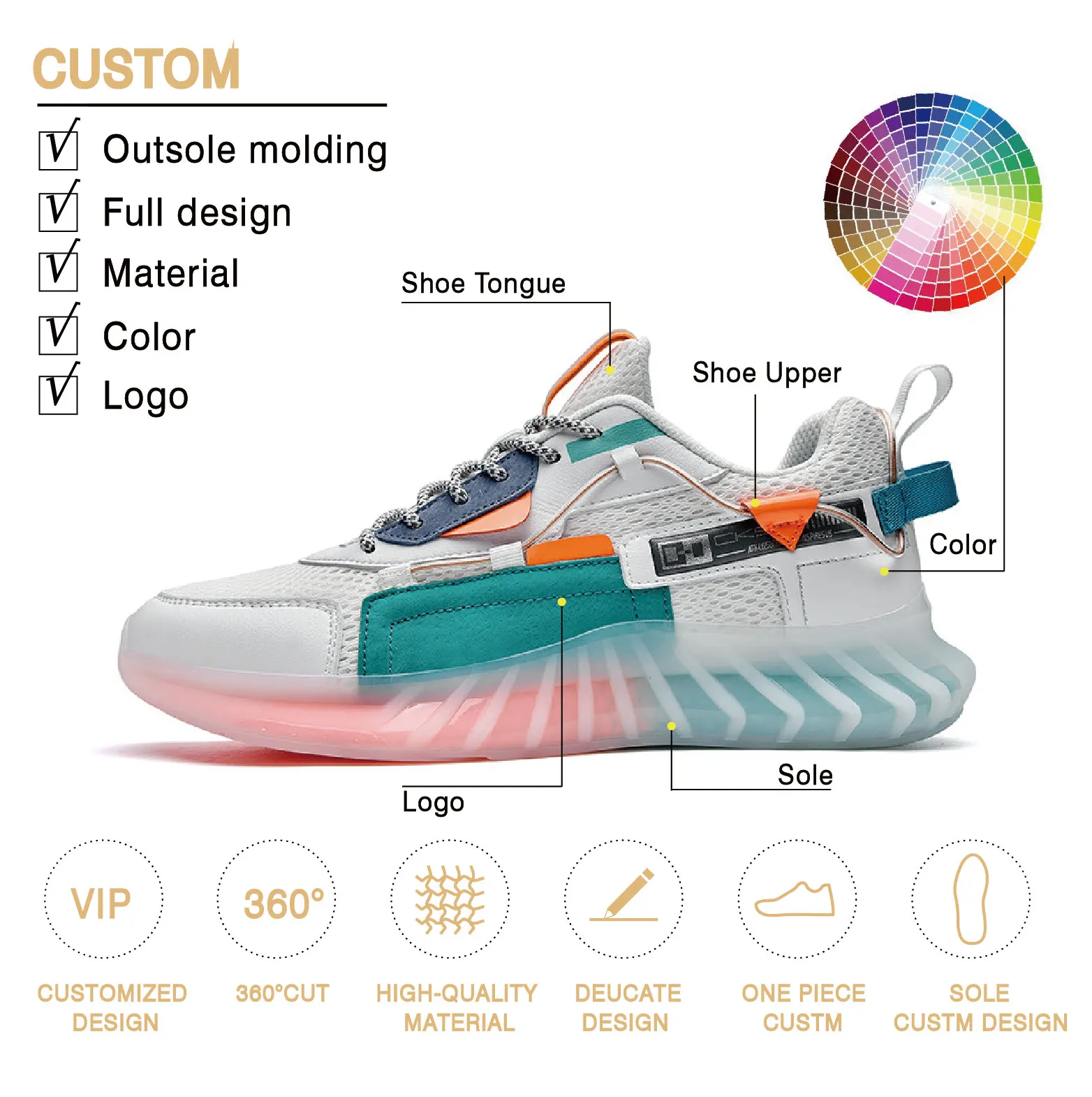 Qiyao New Autumn Chunky Sneakers Breathable Microfiber Man Shoe Free ...