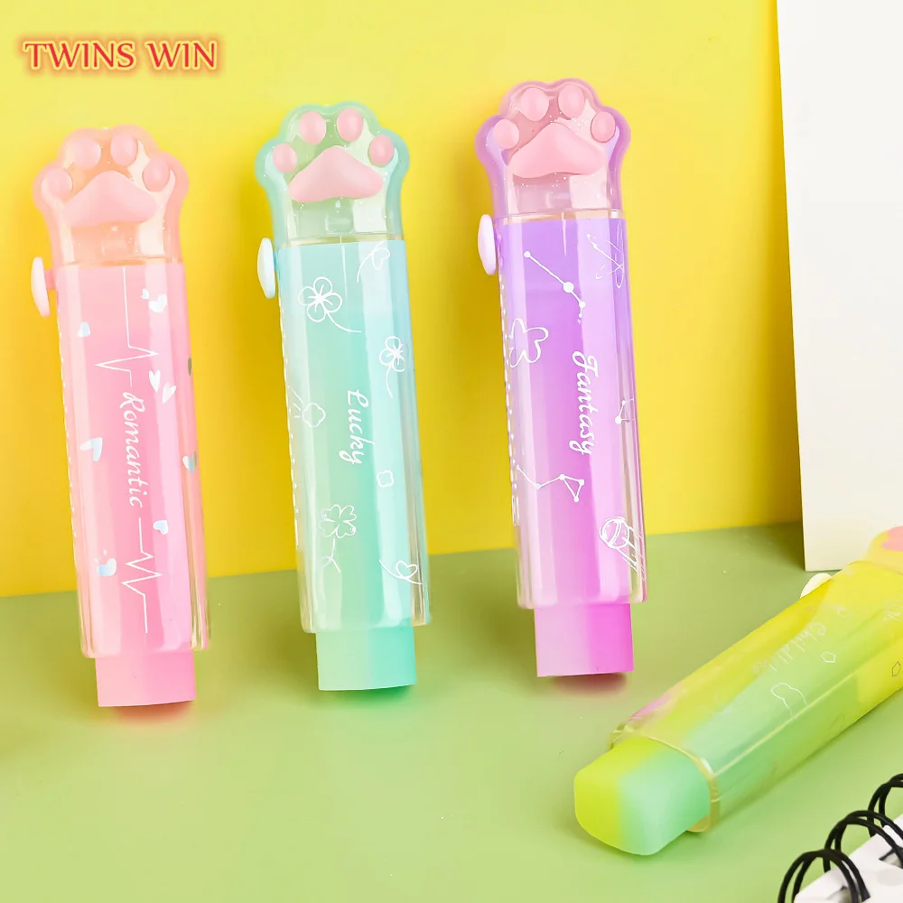 Kawaii Cat Paw Eraser For Kids School Office Supplies Cartoon ...