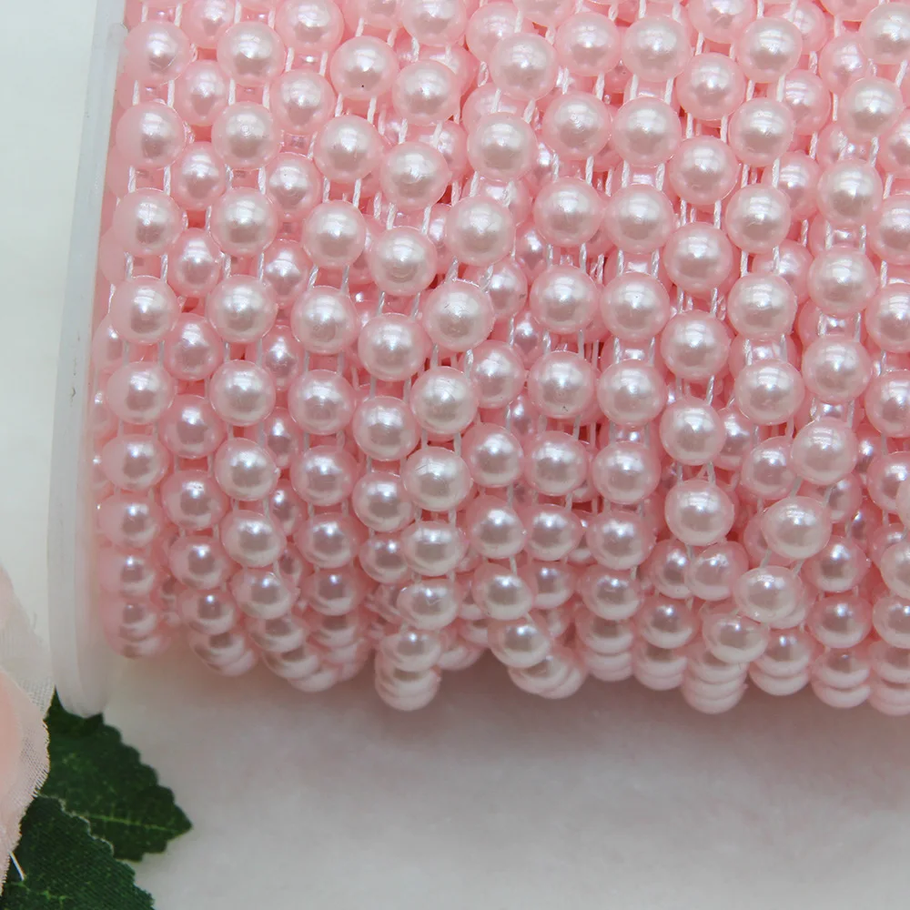 6mm ABS Semicircle Line String Beads Imitation Pearl Handmade DIY Bead ...