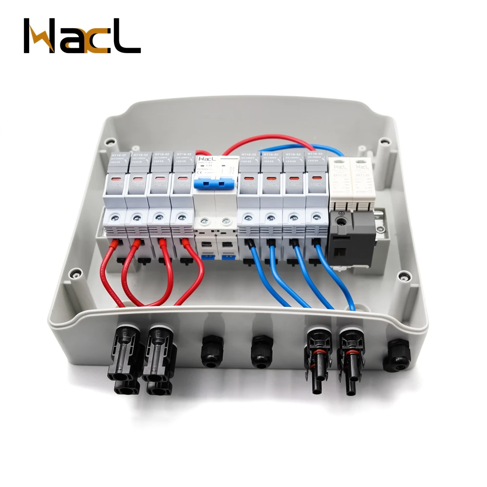 Wholesale OEM 500V/1000V Pv Combiner Box 2 in 2 Out Solar Battery ...