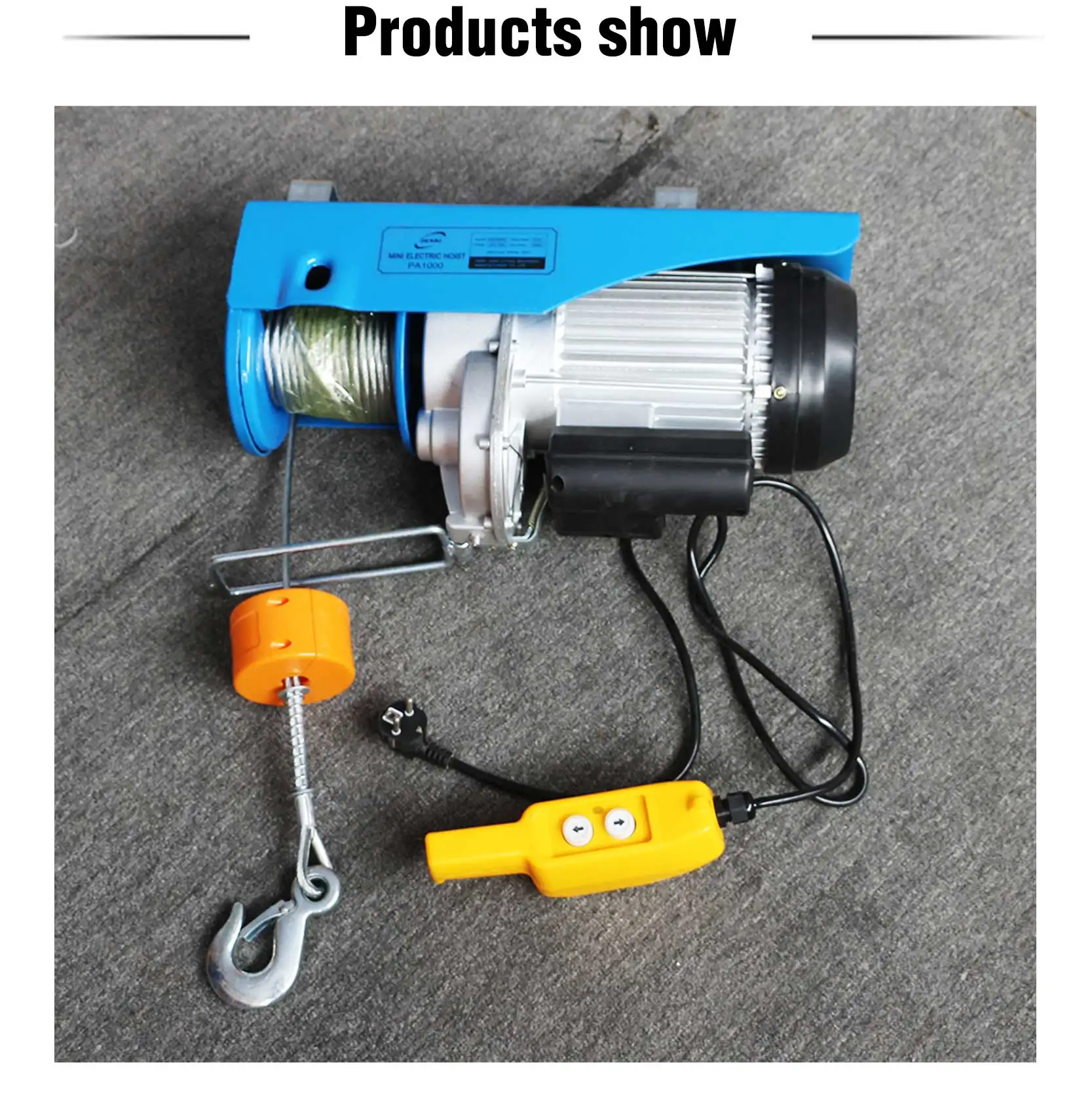 Jukai Portable Electric Winch Hoist - 1 Ton Mini Chain Block