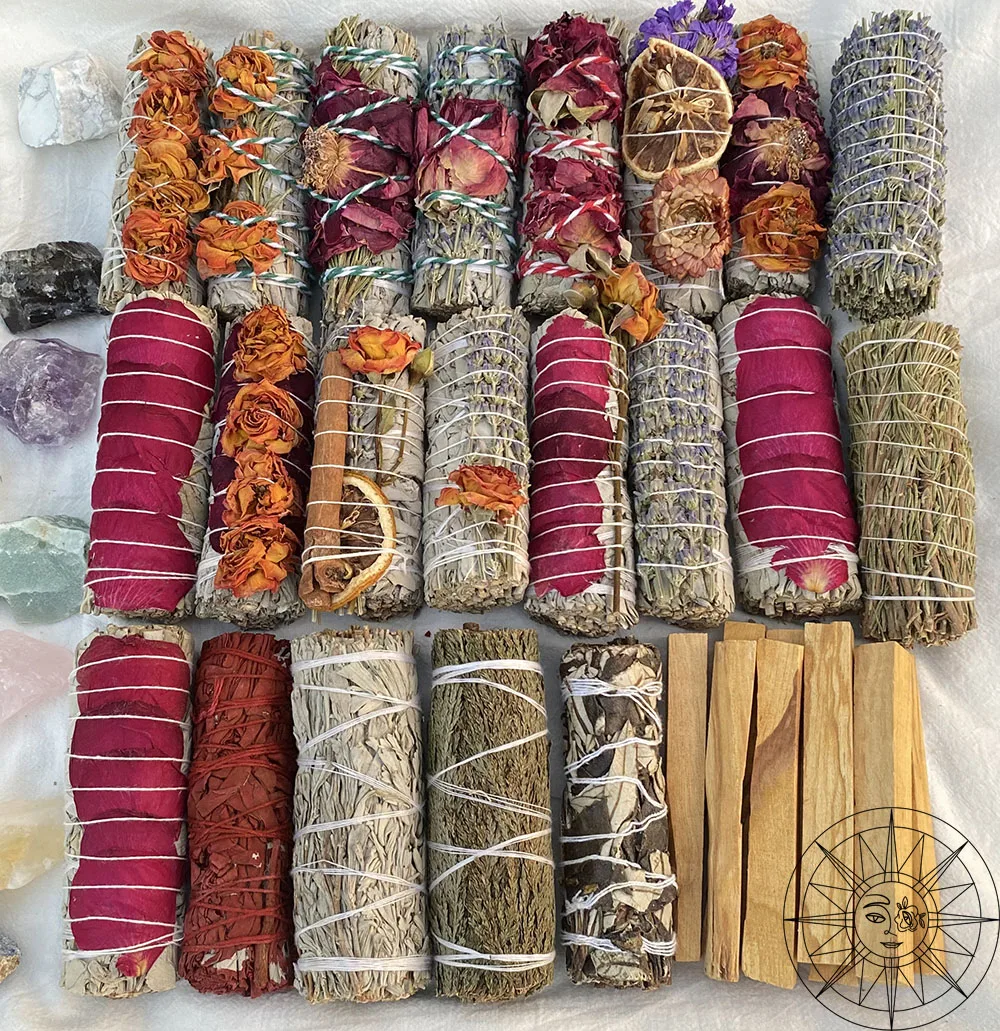 CELION Smudge White Sage Sticks Floral Kit Sage Flower Bundles With ...