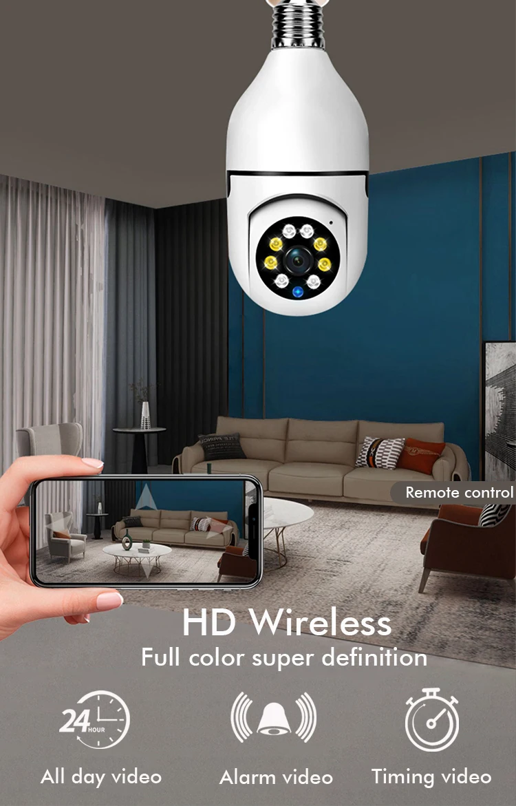 Safepoint Sfc03 Smart Home Light Bulb Lamp Wifi 3mp Camera 360 Degree Pnaoramic Wireless Ir ...