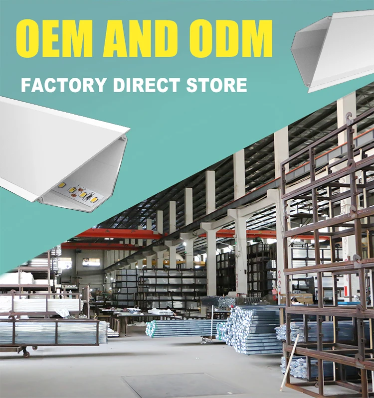 Gypsum Surface-Mounted Linear LED Aluminum Profile Lamp