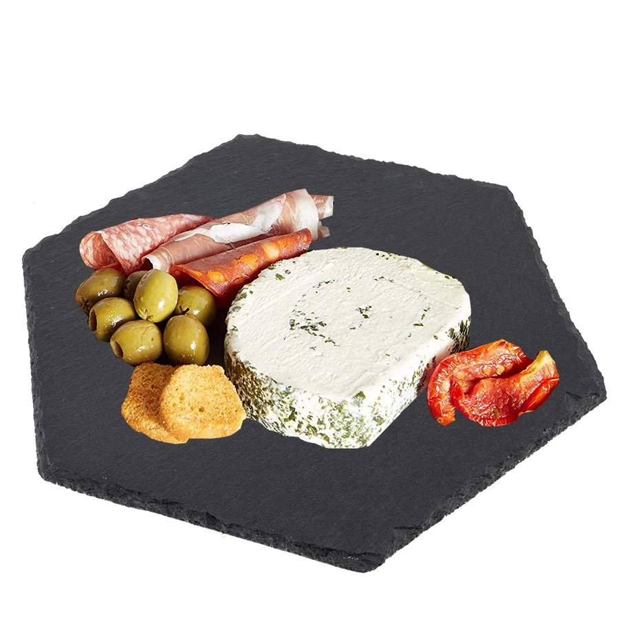 Best Selling Round Slates For Food Service With Wooden Handle Knife Set ...