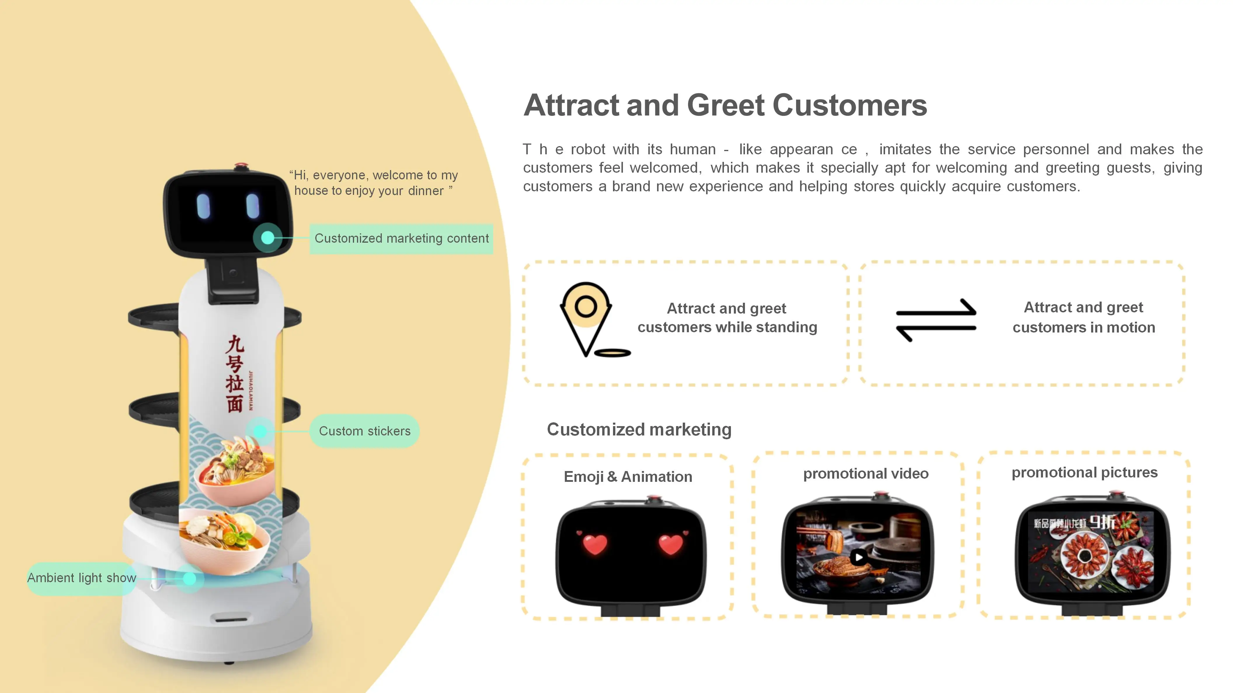 Segway Food Delivery Robot Smart Robotic Catering Service Waiter For ...