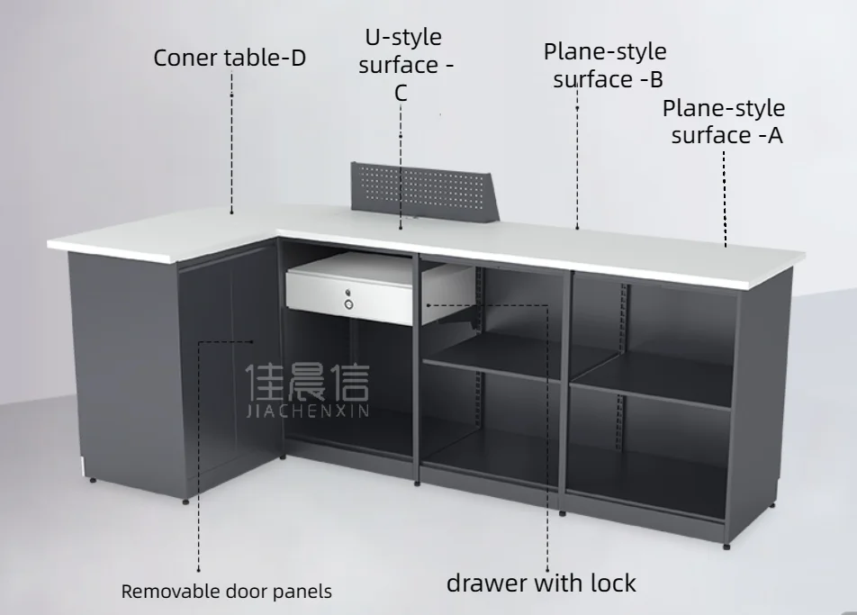 Customized Supermarket Checkout Counter - Steel & Convenient
