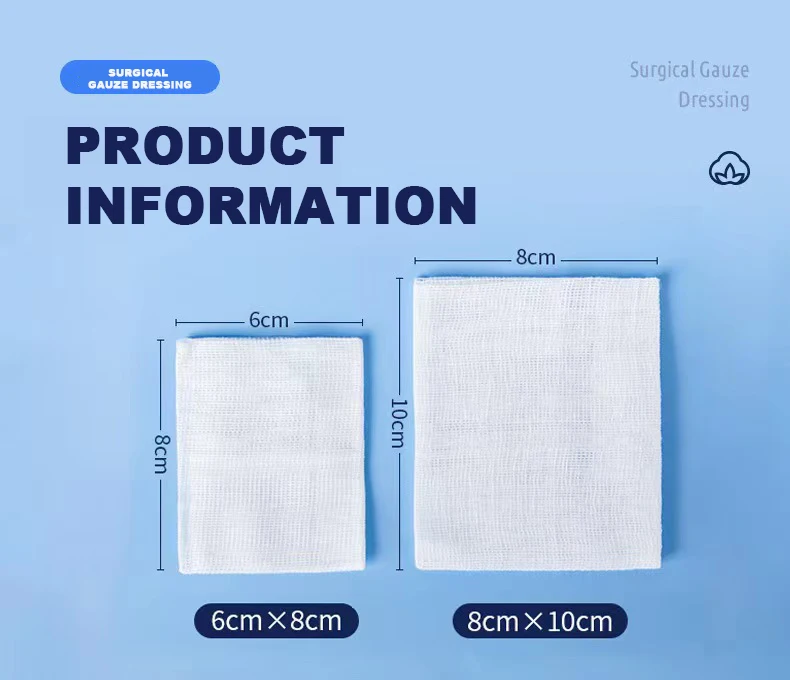 Medical Gauze Dressing Disposable Sterile Gauze Block Small Wound ...