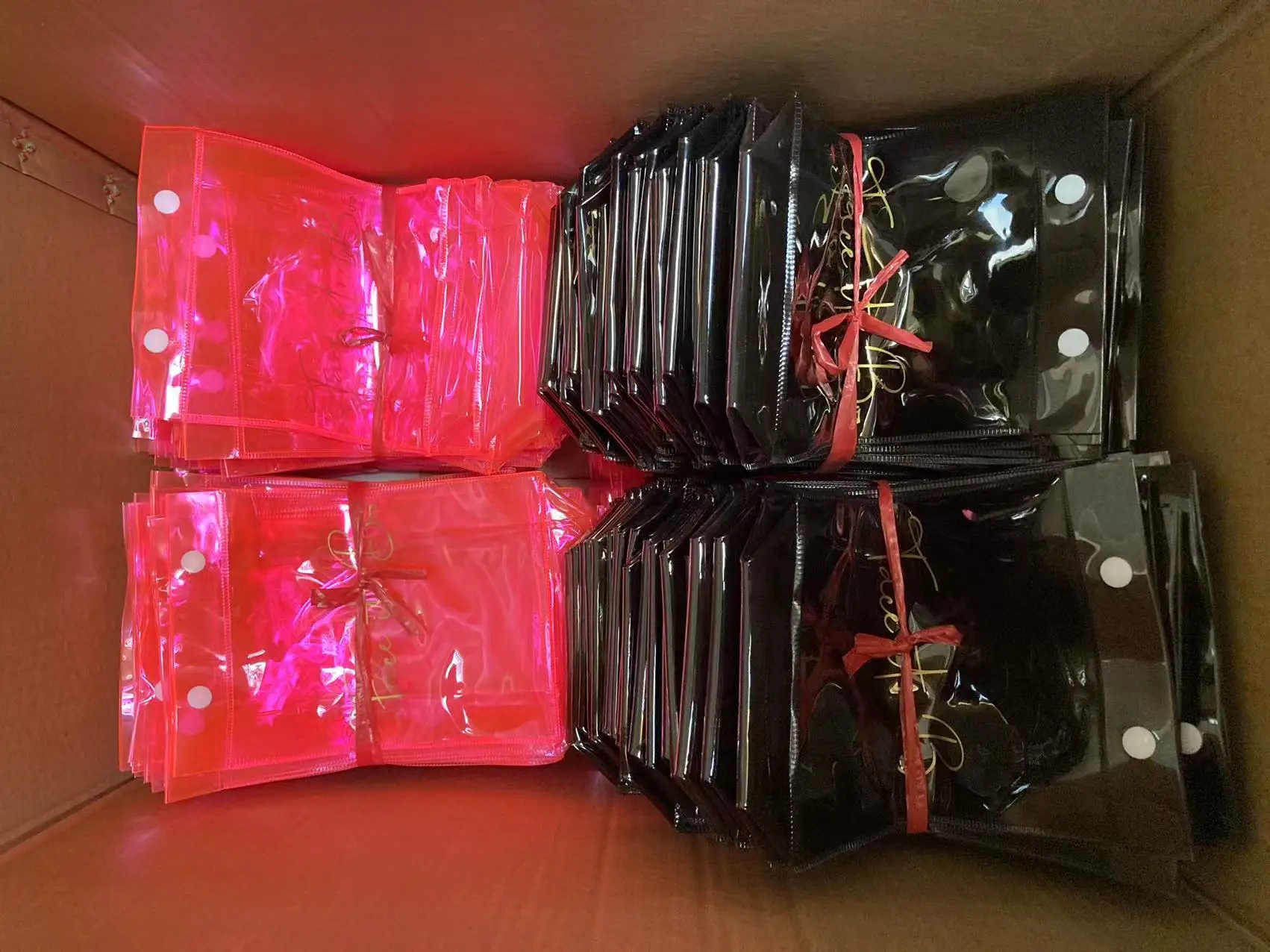 Low Moq Only 50pcs Custom Transparent Neon Colorful Pvc Cosmetic Makeup ...