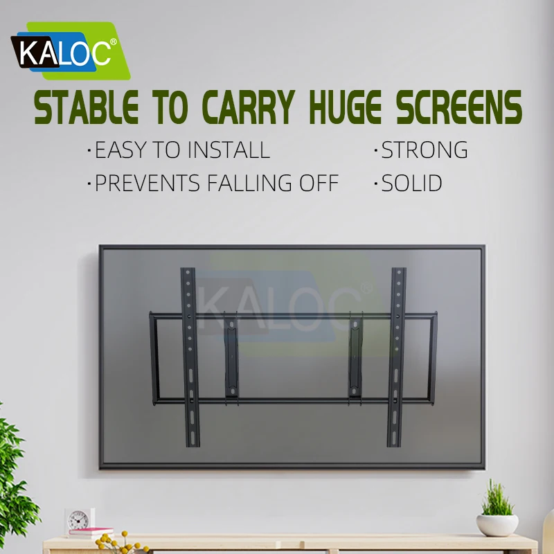 Kaloc Ec75 Universal Wall Mount Tv Bracket For 32"-80" Support Led Wall ...