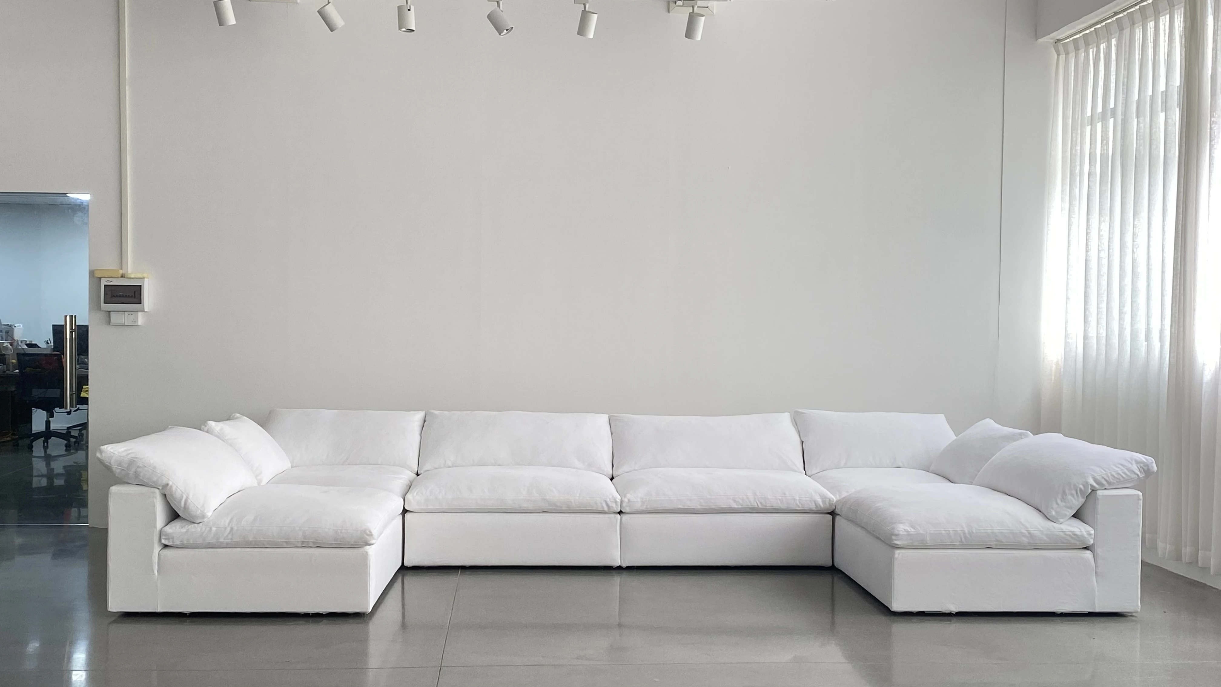 Alibaba.com: RH Cloud Sofa U Shape Modern Modular Sofa White Color ...