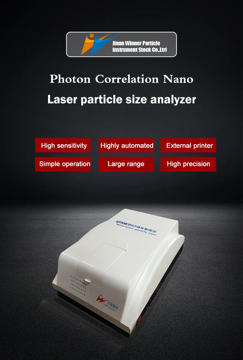Winner 803 Double Wavelength Laser Nano Particle Size Analyzer for Nano ...