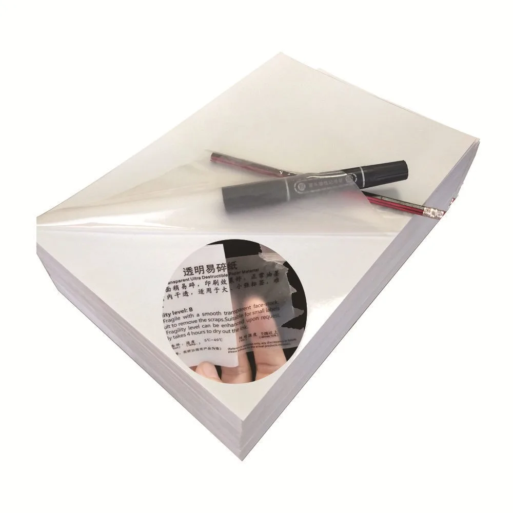 Flexography Promotion for A4 Size Self Adhesive Ultra Destructible ...
