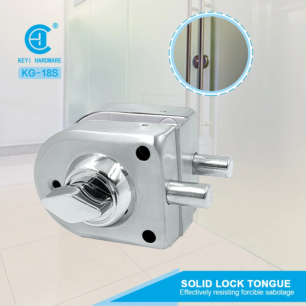 Frameless Sliding Glass Door Floor Mounted Door Locks With Stainless ...