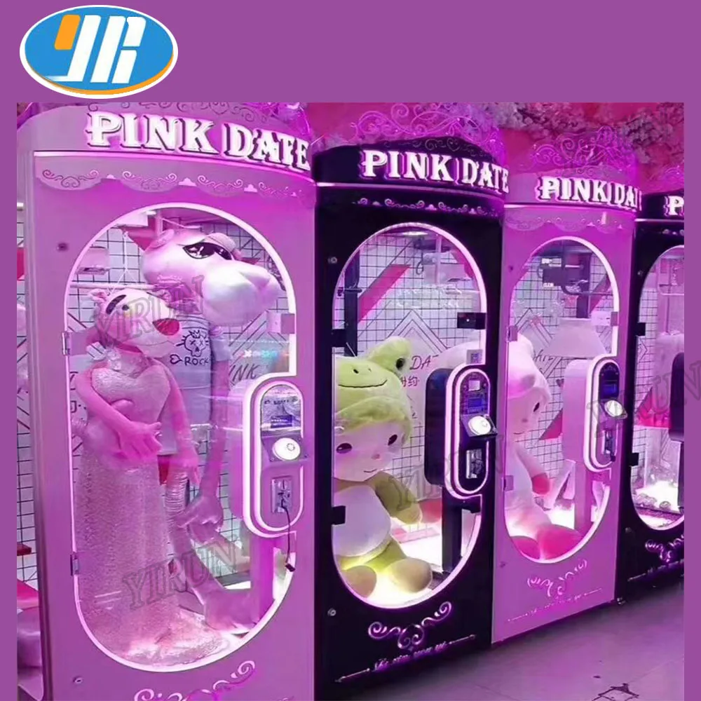 Yirun Pink Date Arcade Claw Machine Prize Cutting Gift Game Machine For ...