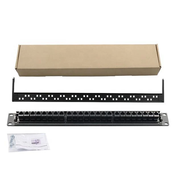 Gcabling Network Patch Panel Rack Mount 2u Rj45 24 48 Port Cat5e Utp ...