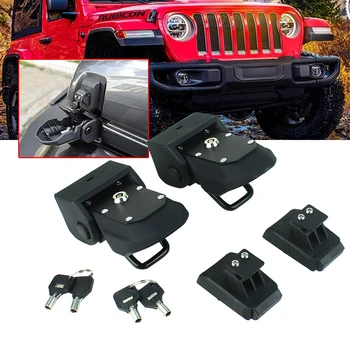 Hood Latches Hood Lock Catch Latches Kit Anti-theft Compatible For Jeep ...