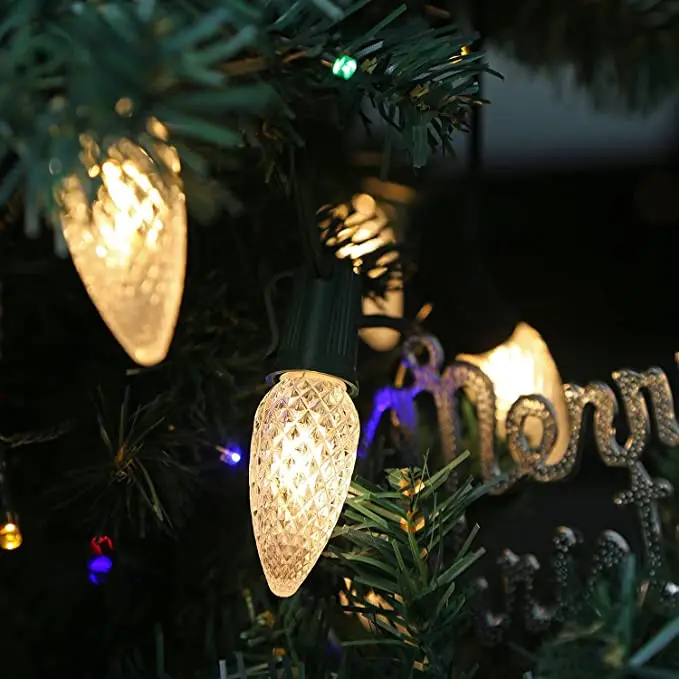 Commercial Grade Christmas Decoration Warm White 0.8w Faceted C9 Smd ...