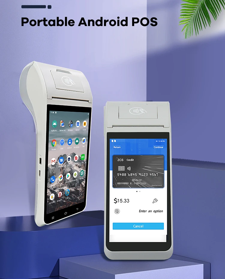 Custom 4g Android 11.0 2.0ghz 4 Core Nfc Pos Handheld Mobile Cash Register Payment Terminal Pos ...