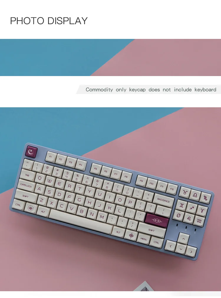 White And Milk Purple Color Qx1 Profile Keycap Dye Sublimated Keycaps ...