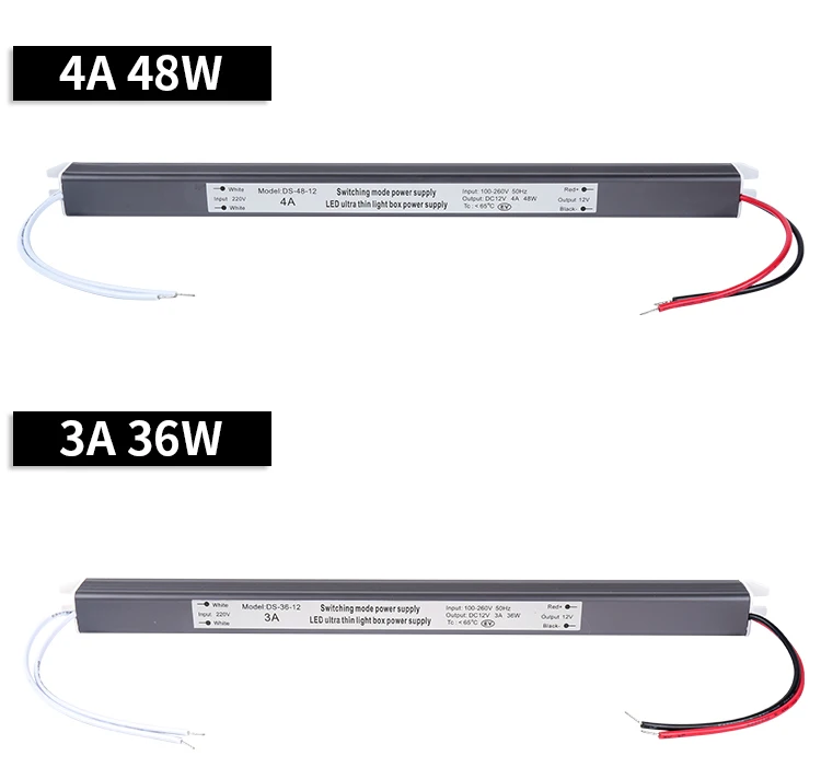 Slim Power Supply 12v 1.5a 2a 3a 4a 5a 6a 8a Led Strip Light Driver 12v 18w 36w 48w 60w 72w 100w ...