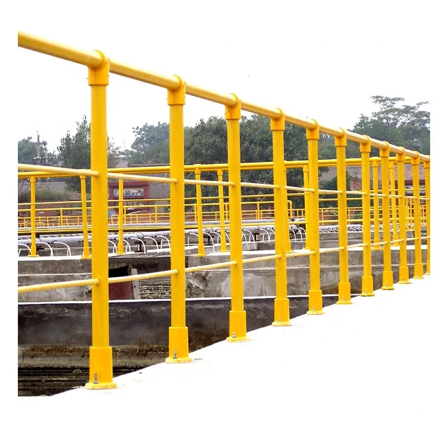 High Strength FRP Round Guardrail Fiberglass Handrail Product