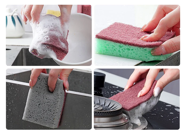 Dish Sponges for Washing Dishes, for Kitchen Sink Scrub Sponges Kitchen ...