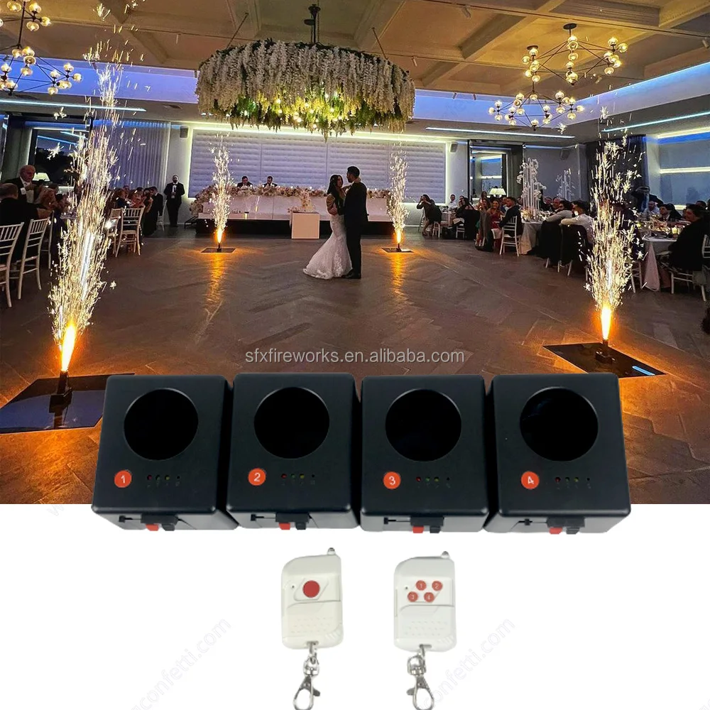 8 Cues Wedding Cold Pyro Fireworks Machine - Kesheng Firing System