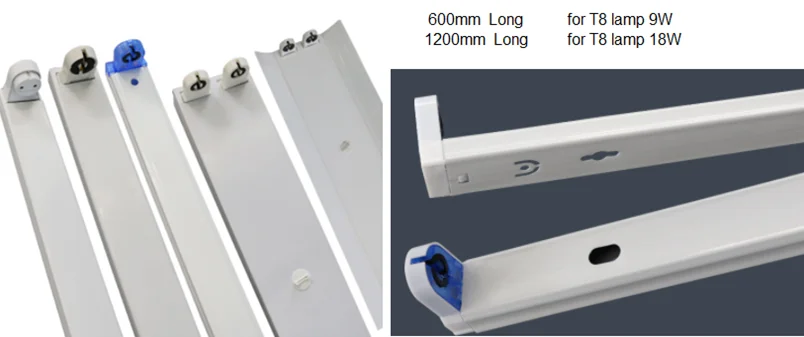 T8X2 Integrated LED Double Tube Light Fitting by Low Price Ceiling ...