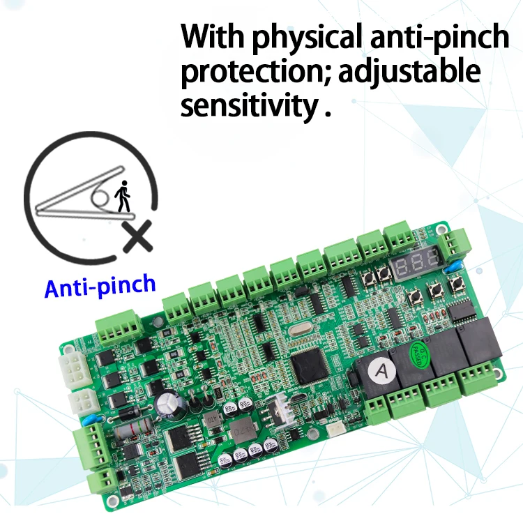 DC24V 무브러시 접근 제한 패널 학교를 위한 적외선 논리 속도 문 십자형 회전식 문 자동 귀환 제어 장치 관제사 6 쌍 ...