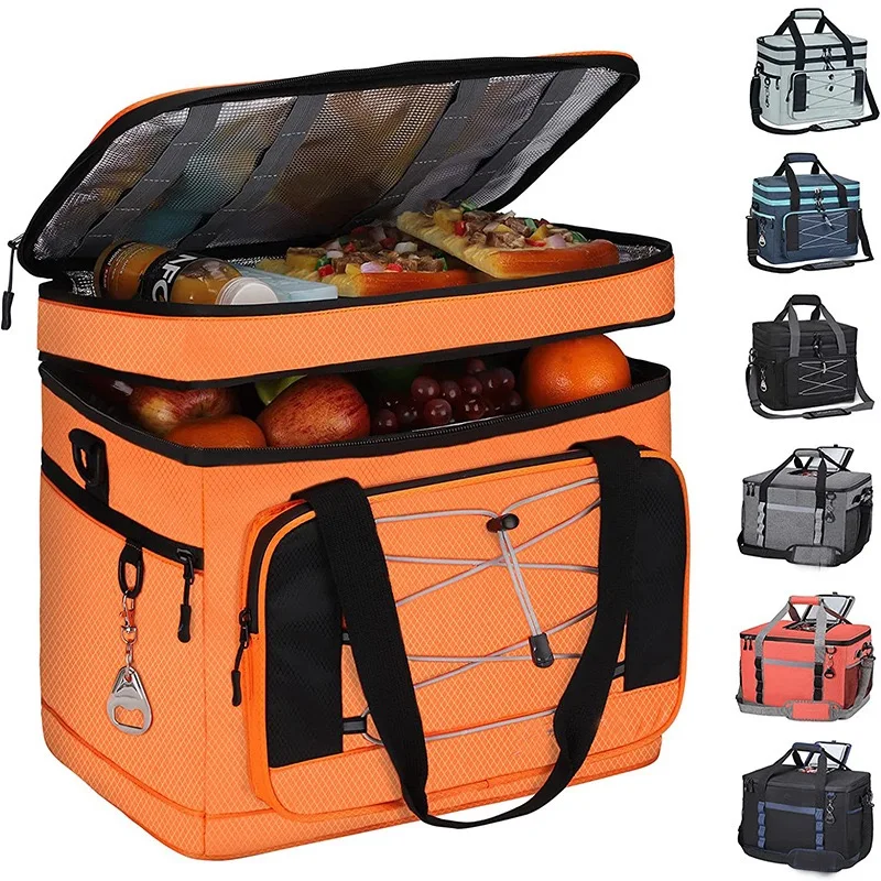 Large Leakproof Camping Cooler Portable Travel Cooler Bagfor Grocery ...