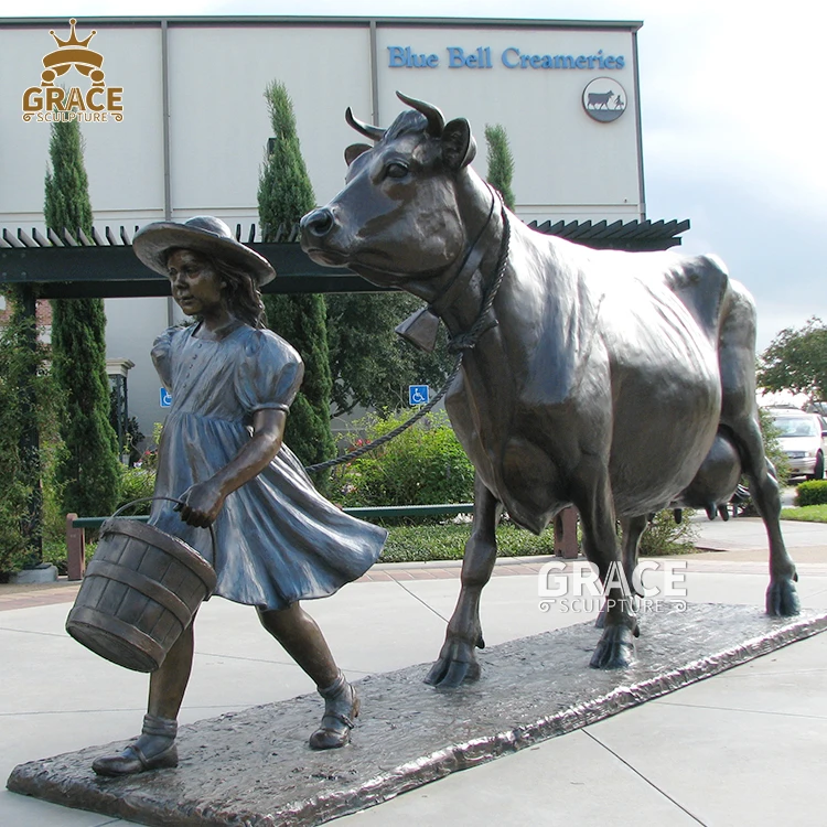 Life Size Bronze Carving Boy Sculpture Metal Brass Boy Flying A Kite ...