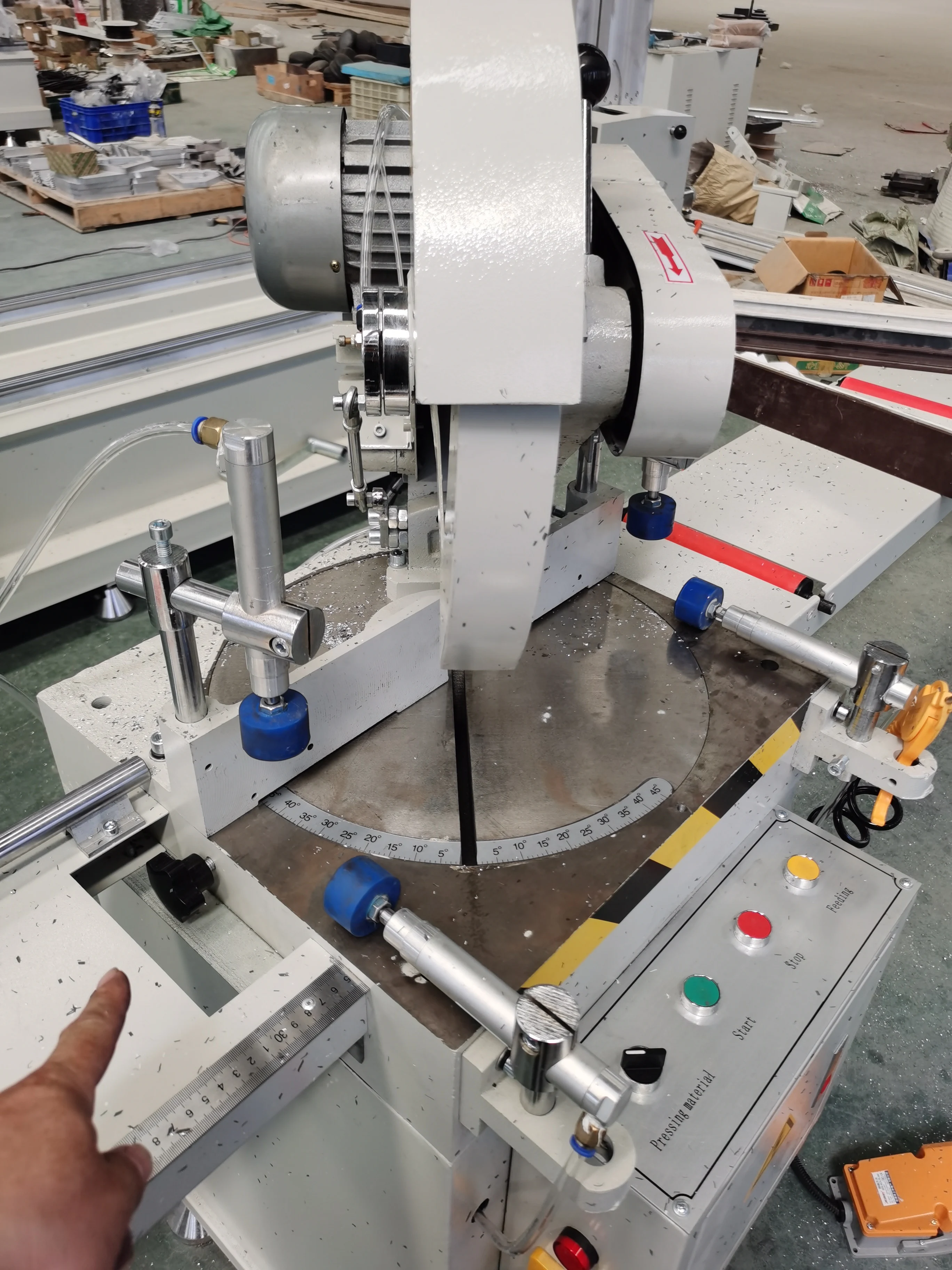 Aluminum And Pvc Window Door Frame Cutting Machine Single Head Cutting ...