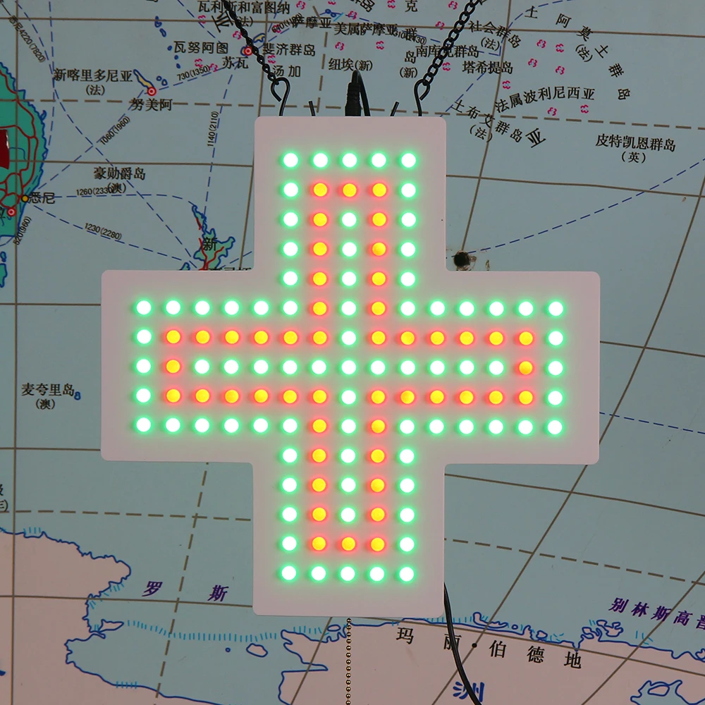 12*12 Inch Indoor Highlight Led Pharmacy Cross Sign White Acrylic Board ...