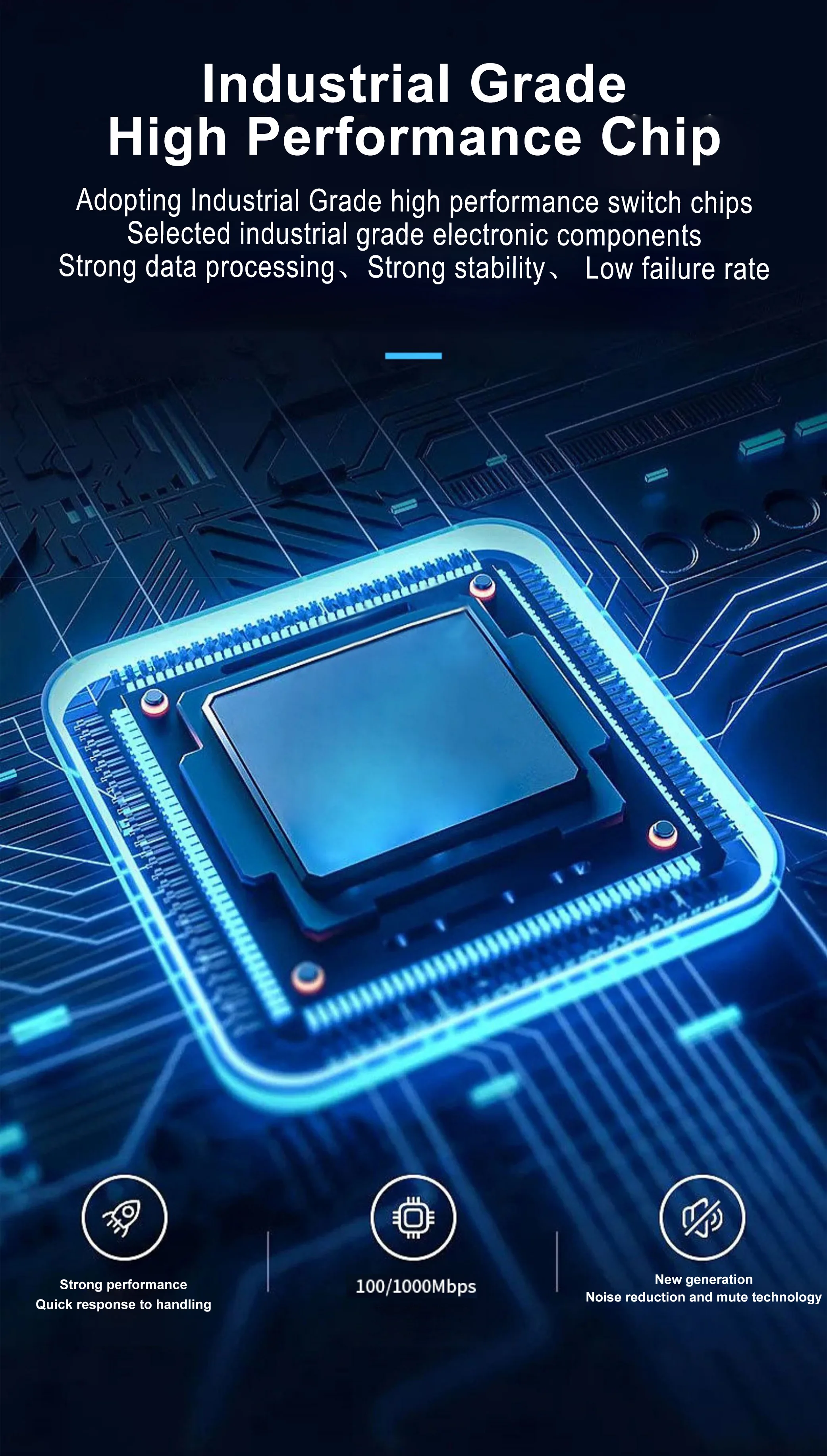 2-Port Single-mode Dual Fiber Industrial Switch 100Mbps Total 1310nm ...