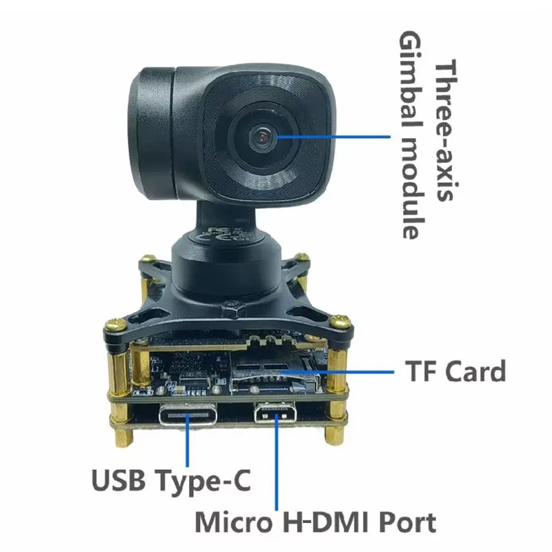 11MP 4K Gimbal PTZ Camera Module with 3-axis Mechanical Stabilisation ...
