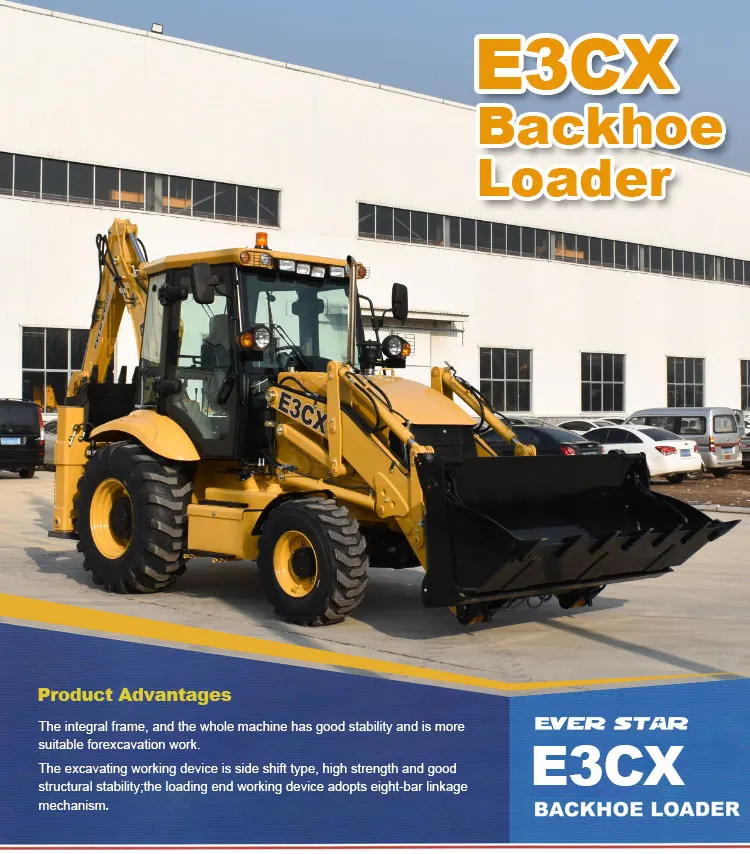 Retroexcavadora Wheel Backoe Loader E3cx With 7.8 Tons And 74kw Diesel ...