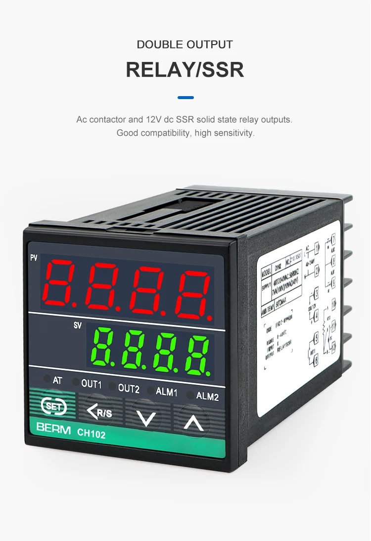 BERM CH102 Intelligent PID Temperature Controller - High Precision