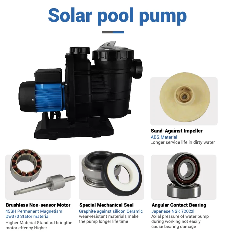 High Quality Solar Pool Pump - 48V DC Submersible Motor